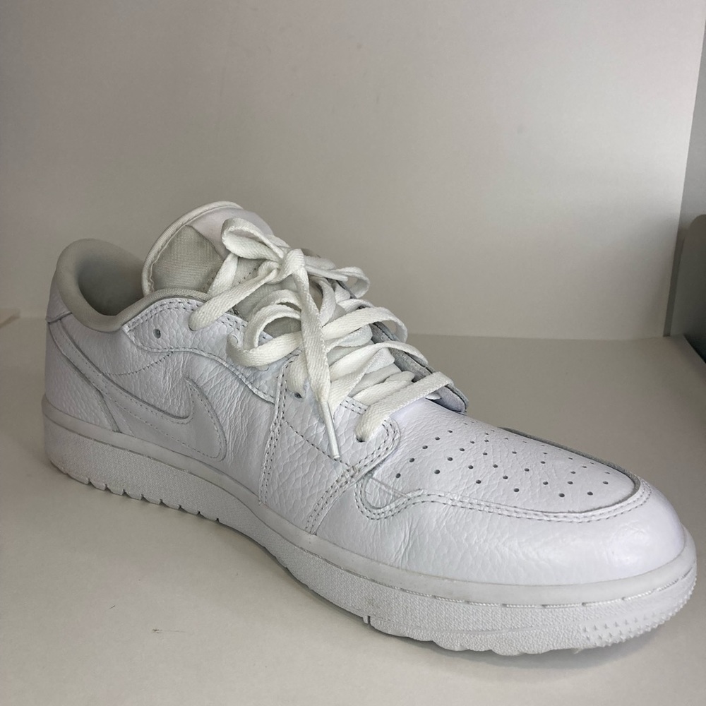 Nike Air Jordan 1 Low Golf Mens Triple White Golf Sho… - Gem